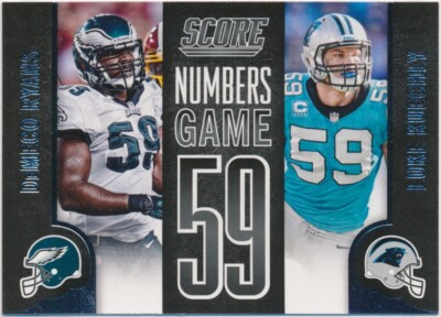 2014 Score Numbers Game Insert #NG44 Ryans Eagles Kuechly Panthers | eBay