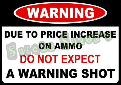 Ammo Warning Gun Rifle Ammunition Shot Vinyl Sticker Decals X 6 Pack | eBay