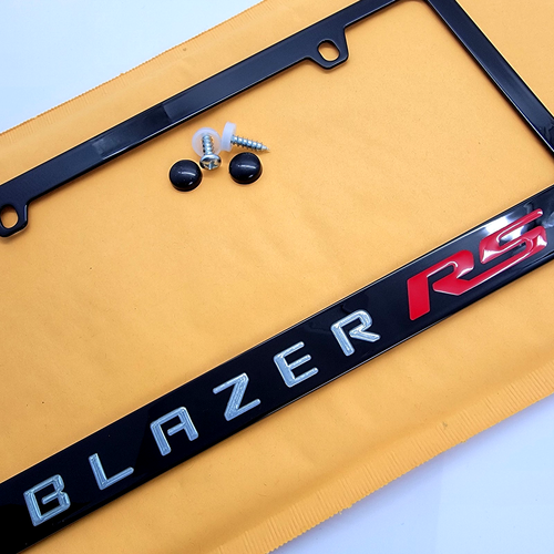 Chevrolet Blazer RS Engraved Metal License Plate Frame Premium Quality ...