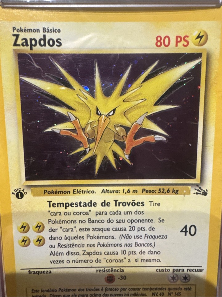PSA 4 VG-EX Zapdos 1ST EDITION HOLO PORTUGUESE Pokemon Fossil POP 1! | eBay