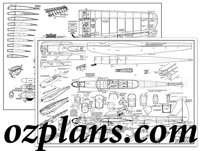 .40 Shoestring Formula One Racer 54" RC MODEL AIRPLANE PLANS TEMPLATES ...