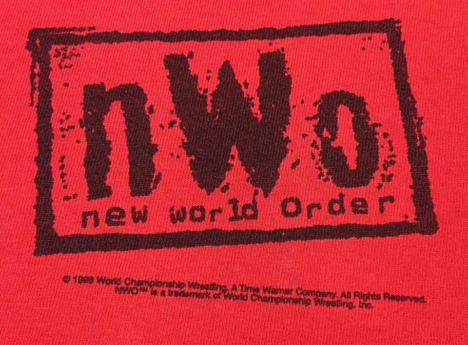 New Vintage NWO Red And Black Attack Wrestling Shirt Size Large Red ...