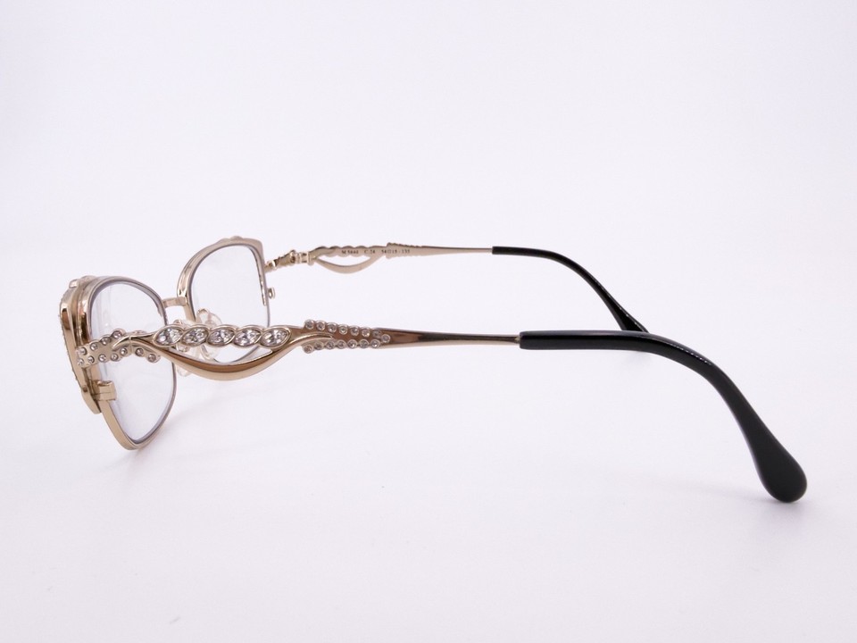 NICE Caviar Champagne 5644 Eyeglasses FRAMES 24 Gold Black 54[]15 135 ...