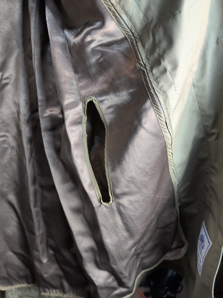 USMC Trench Coat Adult 36S Small All Weather USA Issue Green Lined Long ...