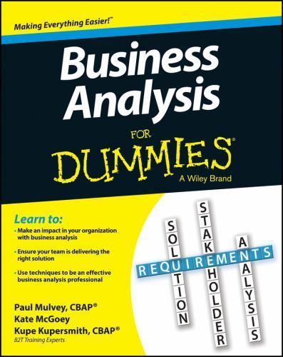 Business Analysis For Dummies 9781118510582 | eBay