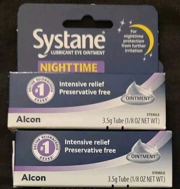 2 Alcon Systane NIGHT Ointment NIGHTTIME Severe Dry Eye Relief 3.5g EXP ...