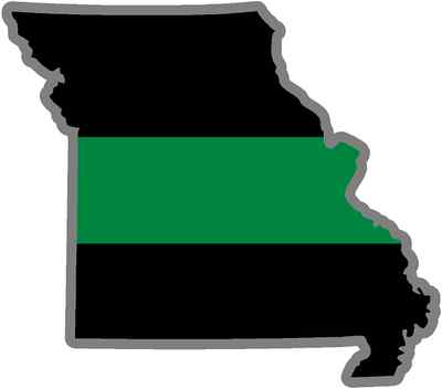 4" Missouri MO State Thin Green Line Military Ranger Federal Agent ...