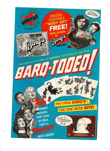 Barg's Root Beer Barq-tooed! Classic Soft Drink Soda - 1993 Vtg PRINT ...