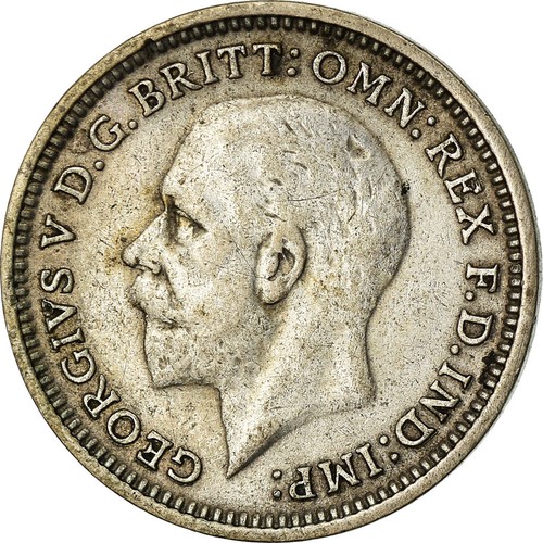 [#758097] Münze, Großbritannien, George V, 3 Pence, 1933, S+, Silber ...