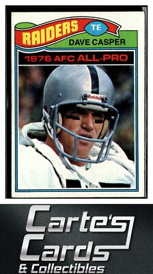 Dave Casper 1977 Topps #380 Oakland Raiders All Pro | Rookie | Hall of ...