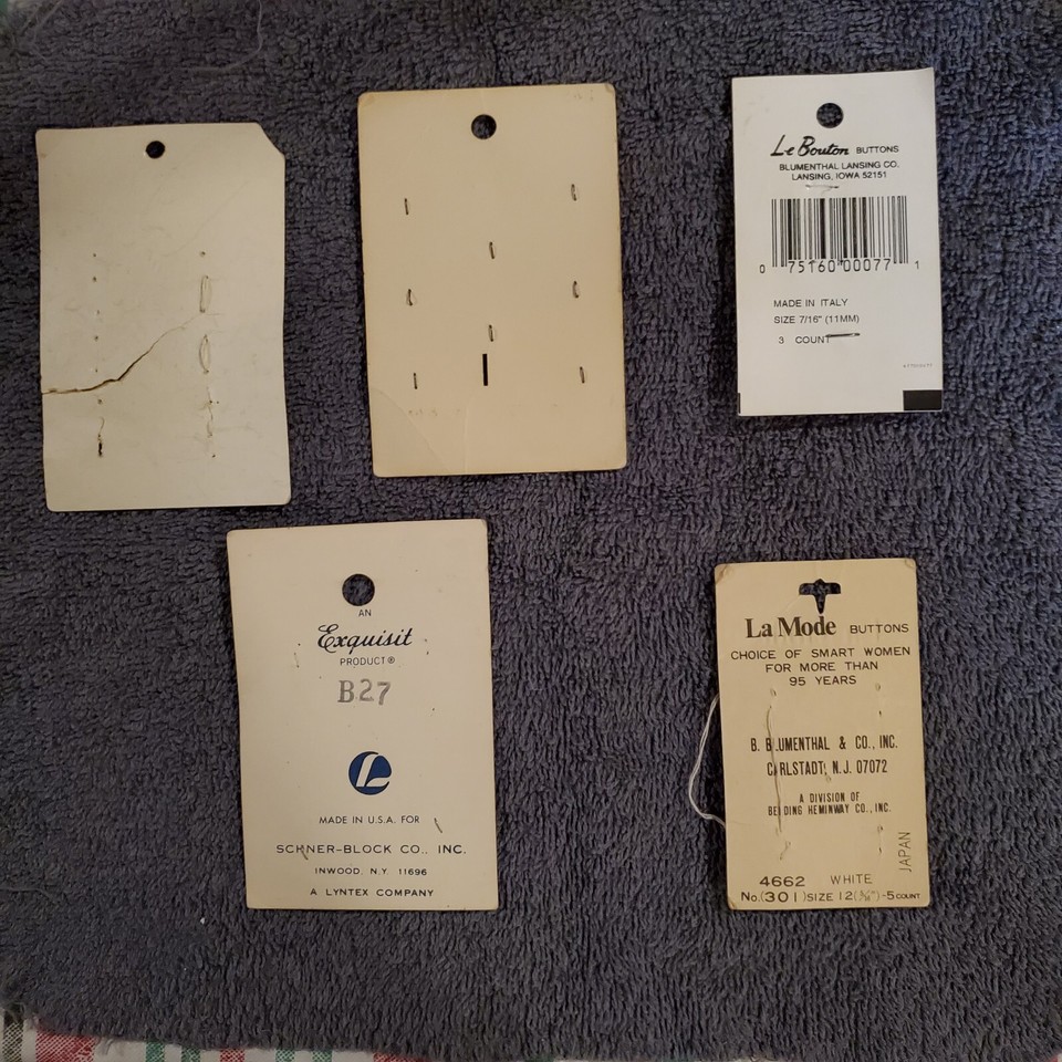 Vintage Buttons White 5pks, 13 Buttons | eBay