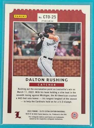 2022 Panini Elite Extra Edition - College Tickets Optic Holo Prizm #CTO ...