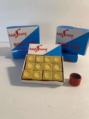 72 Pieces GOLD BILLIARD CHALK ,Pool Cue Q Stick. Free Scuffer & Table ...