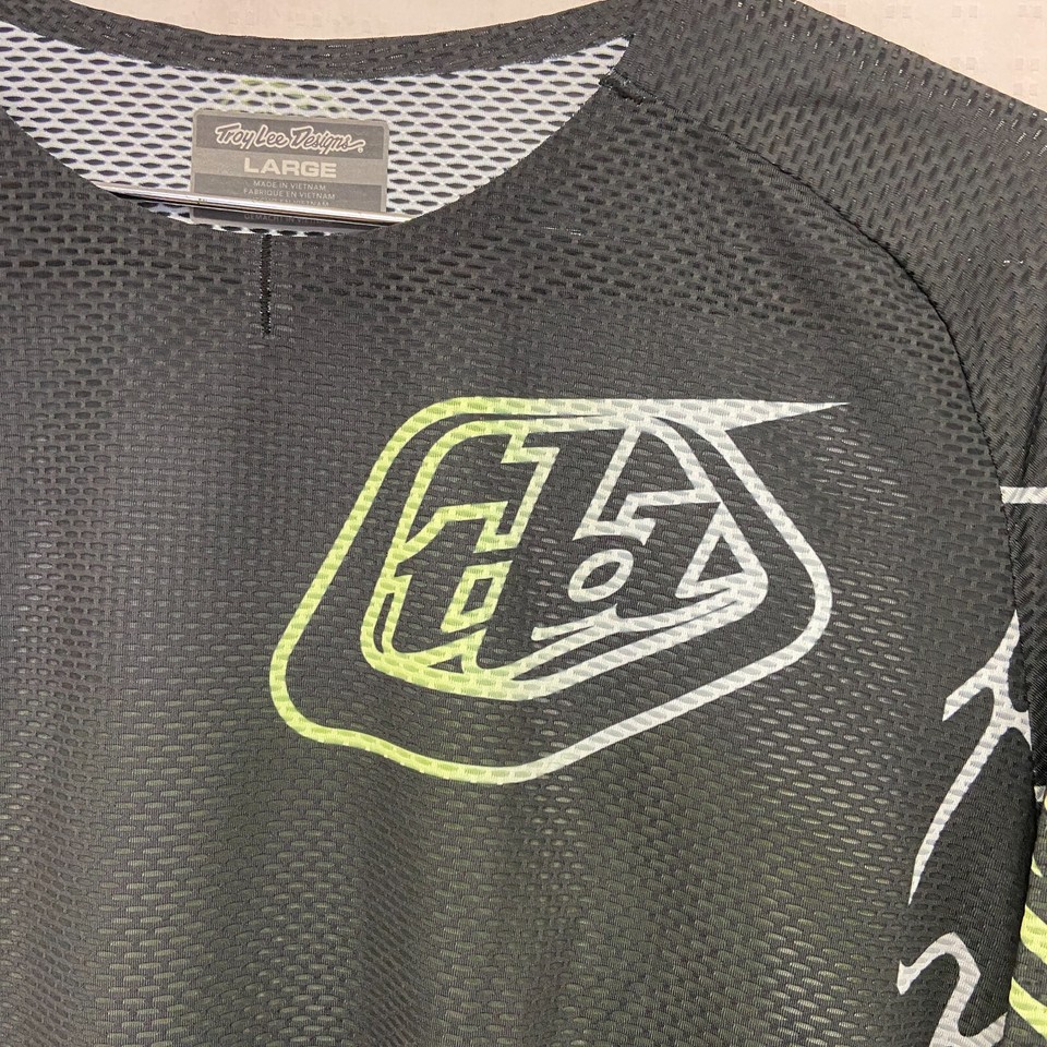 Troy Lee Designs TLD SE Pro Air Jersey Black / Glow Green Large *SAMPLE ...