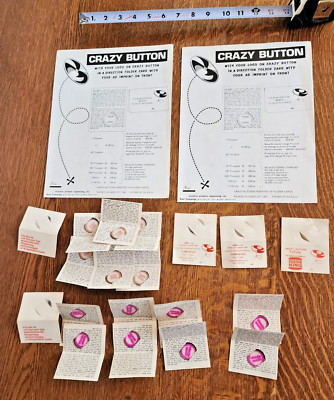 Vintage Crazy Button Lot 20 Toy Premium Salesman Advertising Promotion Letter | eBay