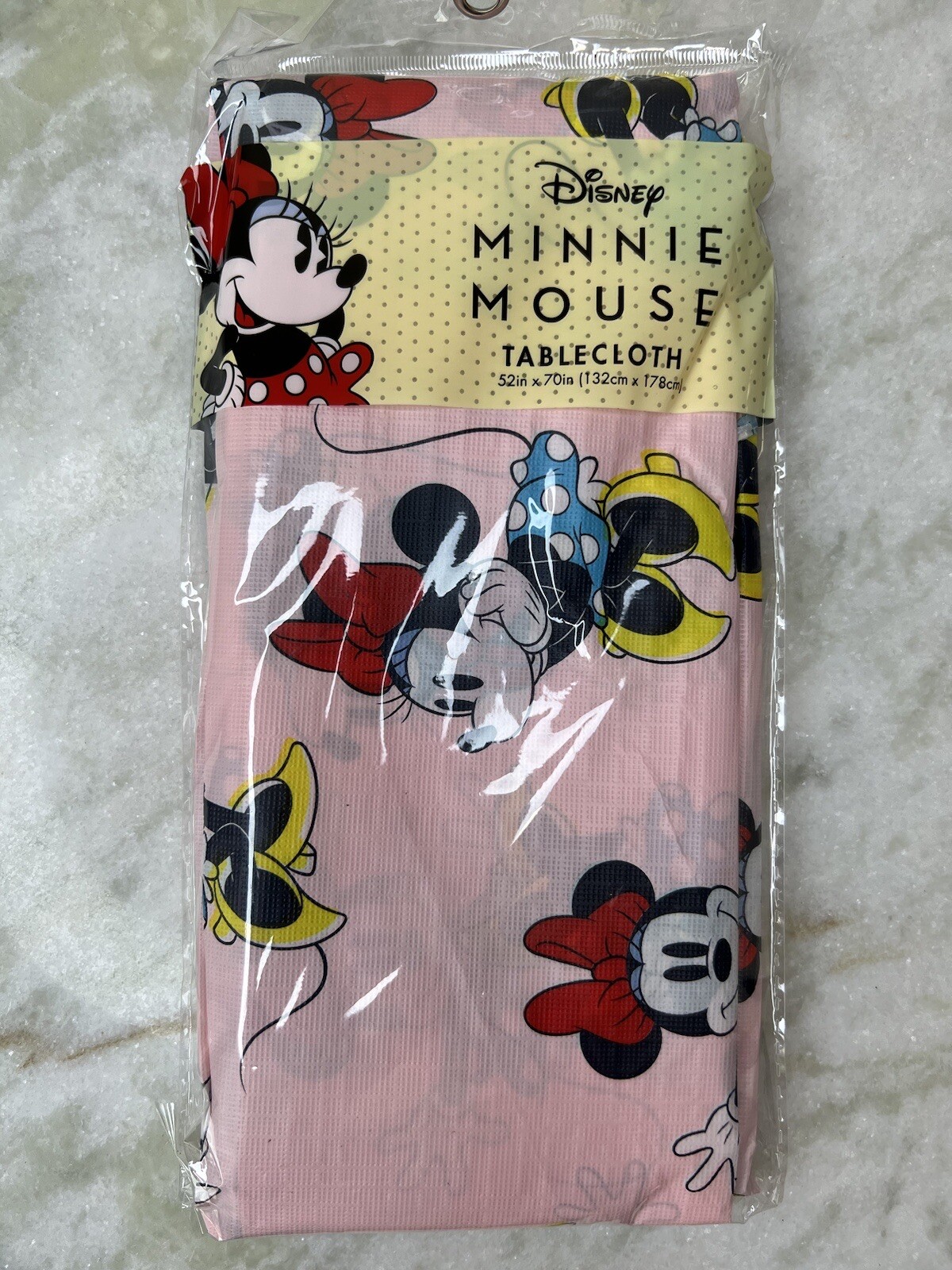 Minnie Mouse Plastic Tablecloth 52 X 70 in Pink Table Cover Disney ...