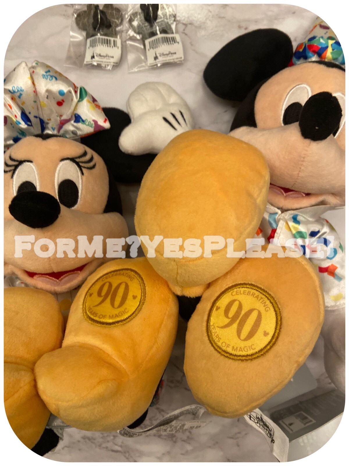 ULTRA RARE, NWT, D23,WDI,MOG, PLUSH & PIN Set Mickey & Minnie 90th ...