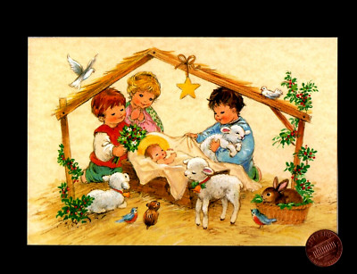 HTF Christmas Nativity Baby Jesus Lamb Rabbit Dove Chipmunk SMALL ...
