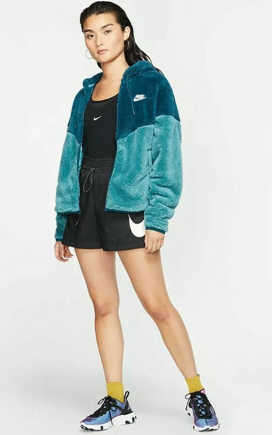 Nike WOMEN'S Sportswear Windrunner SHERPA Turquoise Teal SIZE XS BRAND ...