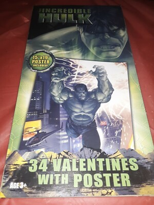 HULK vintage marvel 34 VALENTINES CARDS WITH POSTER New Rare variant !🔥 ...