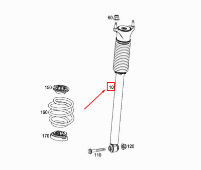 MERCEDES-BENZ A W177 Rear Shock Absorber A1773200202 NEW GENUINE | eBay.de