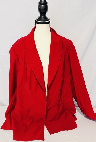 Sale - NWT Studio By Torrid Women’s Blazer 1X Crepe Corset Red Suit ...