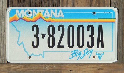 MONTANA Expired YELLOWSTONE License Plate 3-82003A (#MT00021) | eBay
