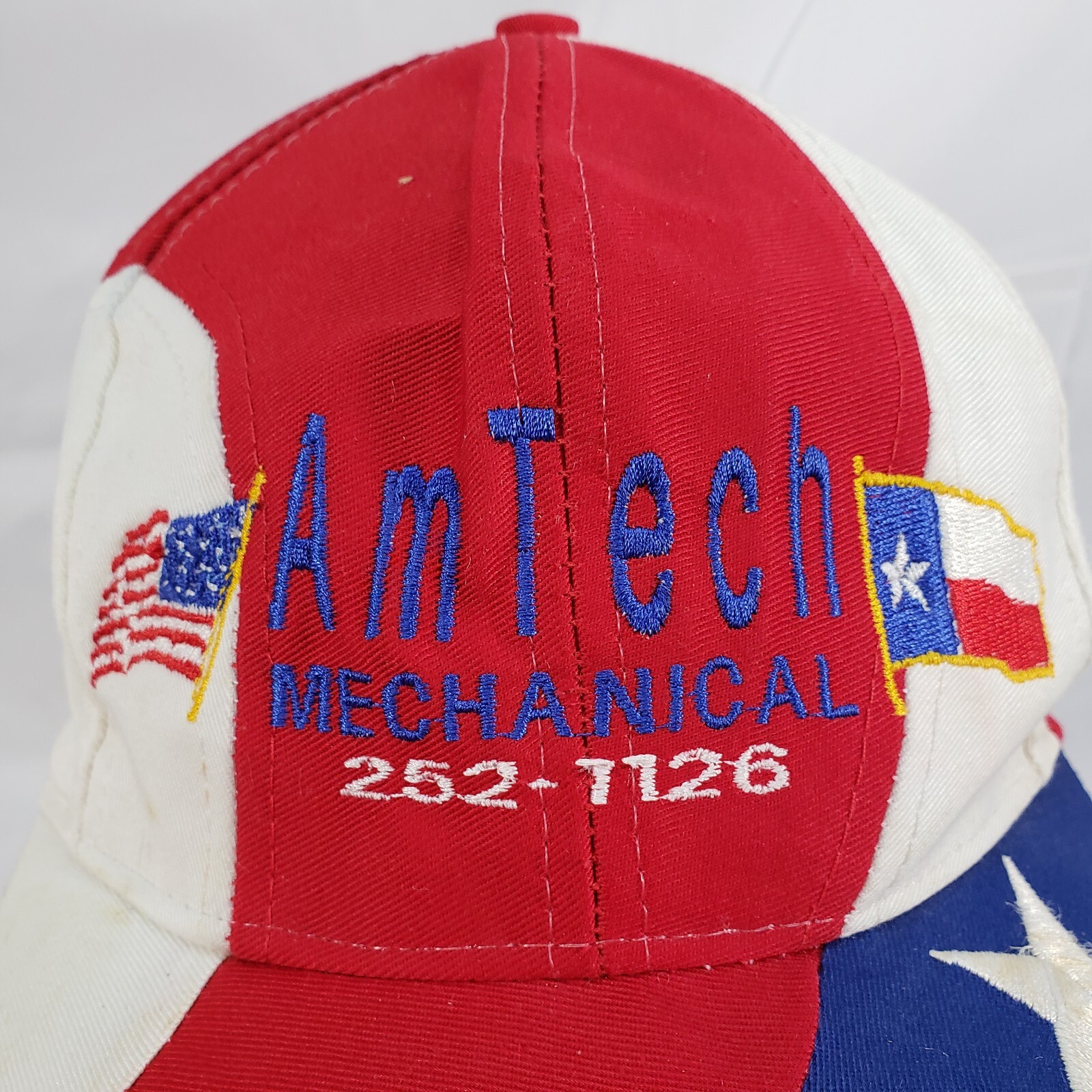 Vintage Patriotic Hat Kati All Over Flag Cap AmTech M… - Gem