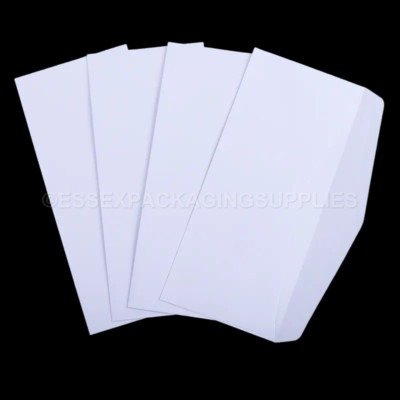 ENVELOPES DL WINDOWLESS PLAIN WHITE POSTAL OFFICE SELF SEAL 80GSM ...