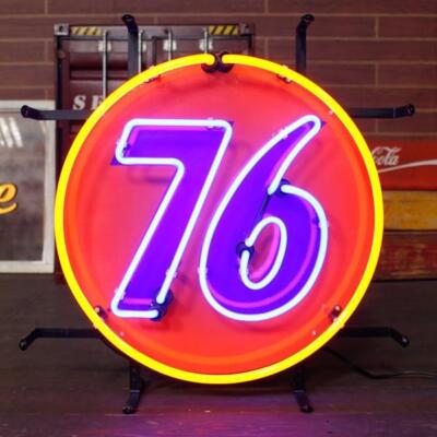 76 Fuel Gas Station Oil Gasoline Neon Light Lamp Sign 24"x24" HD Vivid ...