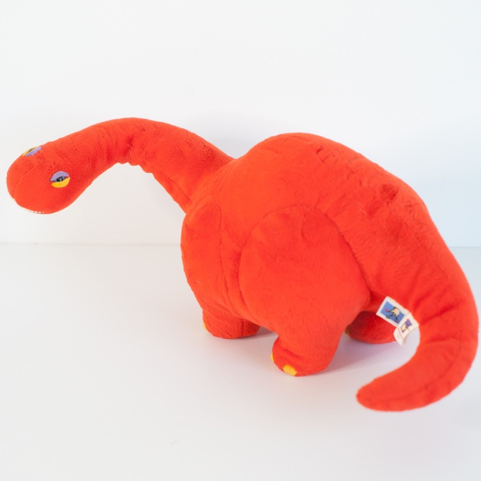 Manhattan Toy Dinosaur 17" Plush 2003 Vintage Red Yellow Brontosaurus ...