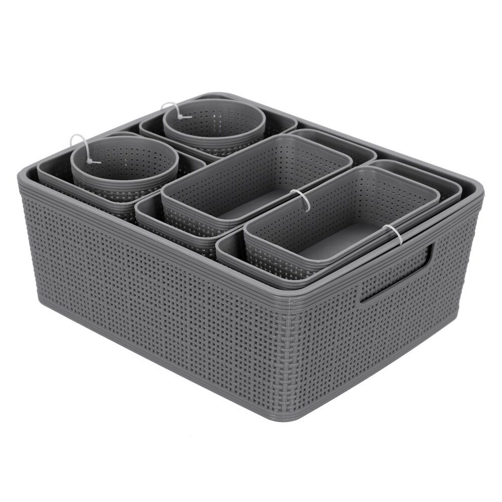 10pc Box Sweden Ivy Weave Basket Organisation Home Container Storage ...
