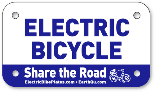 ELECTRIC BICYCLE - Electric Scooter Bicycle License Plate 4"x7 ...