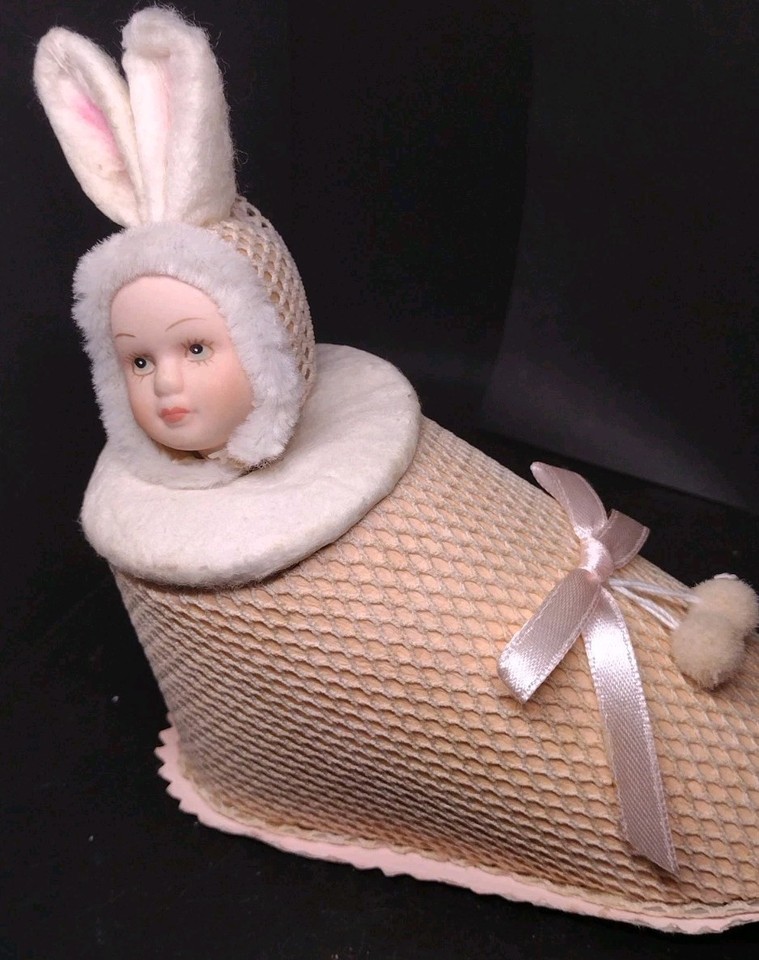 Bethany Lowe Spun Cotton & Bisque Hand Painted Face Child Candy ...