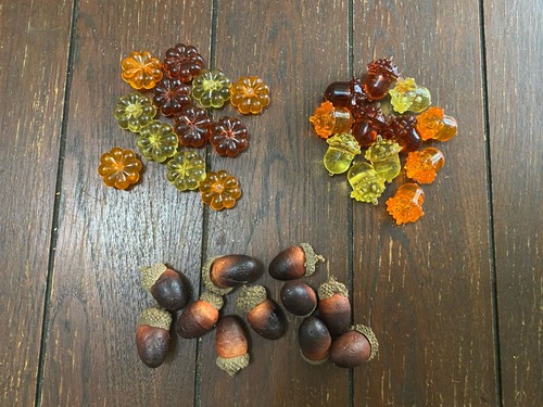 35 Artificial ACORNS with Real Caps ~ Resin Acorns ~ Fall Harvest Bowl ...