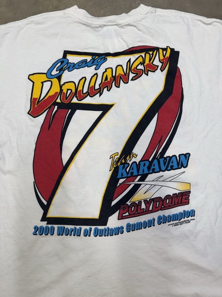 Vintage 2001 Craig Dollansky Autographed Sprint Car Tee - XL | eBay
