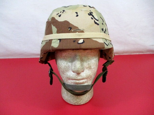 US Army PASGT Ground Troop Helmet w/Desert Camo Helmet Cover - Small ...