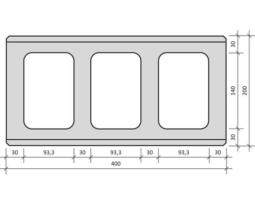 Mauerstein Vollstein Eleganca Grau 40 cm x 20 cm x 16,5 cm | eBay