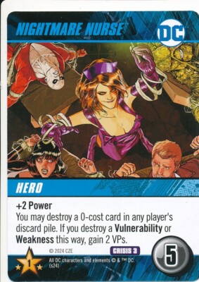 NIGHTMARE NURSE DC Comics Deck Building Game card CRISIS 3 DEADMAN ...