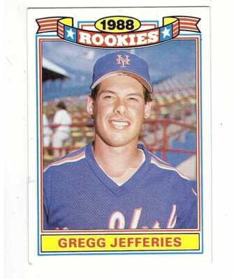Gregg Jefferies Topps 1988 Rookies Baseball Card No 13 1989 Rookie ...
