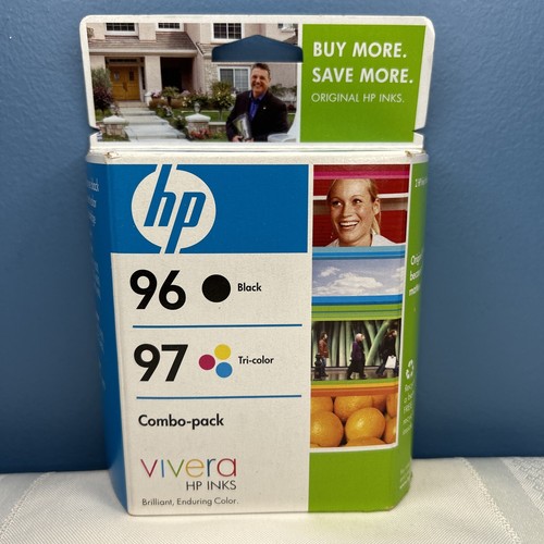 Genuine HP 96 97 Printer Ink Black & Tri-Color 2 Cartridges Exp 2008 ...