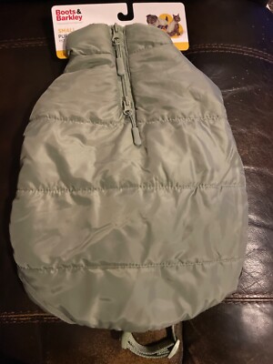 Boots & Barkley Dog or Cat Puffer Jacket with Buckle, Green Size S | eBay