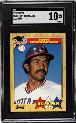 1987 Topps - All-Star #607 Tony Bernazard Cleveland Indians SGC 10 GEM ...