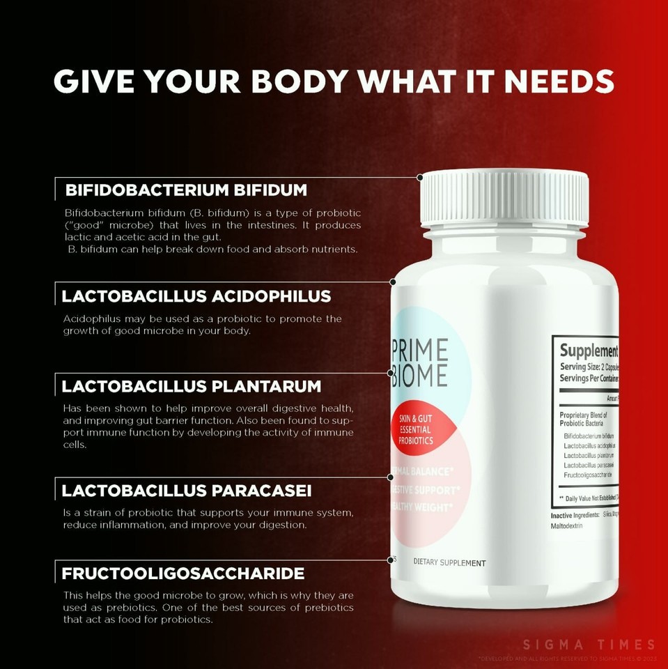 Prime Biome Gut Health Pills to Support Digestive Wellness & Skin ...