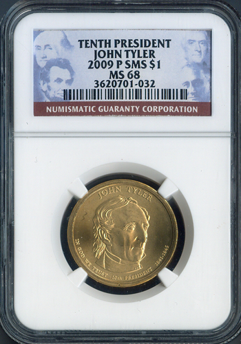 2009-P John Tyler Dollar NGC MS68 SMS - 10th U.S. President | eBay