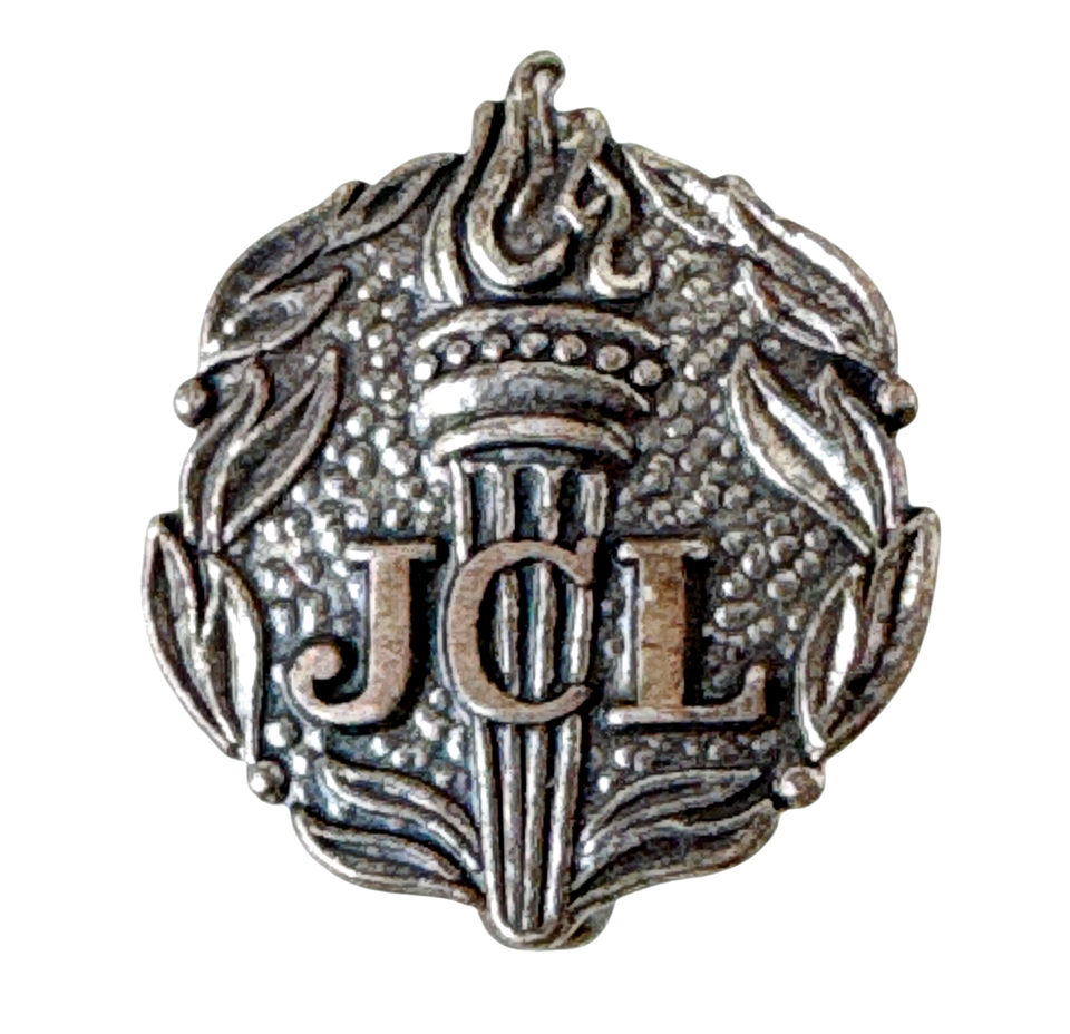 Vintage JCL Junior Classical League w/ Torch Pinback Lapel Pin ...