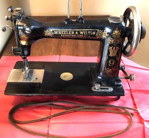 RARE 1890’s Wheeler & Wilson Treadle Sewing Machine Antique Cast Iron ...