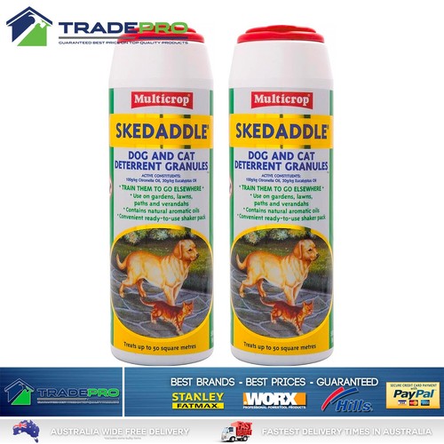 2x Dog & Cat Repellent 500g Multicrop Skedaddle Safe for Pets Keep Off ...