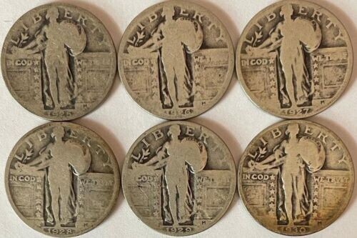 Standing Liberty Silver Quarter Dollar ~ 25c P D S Liberty Head Rare 25 ...