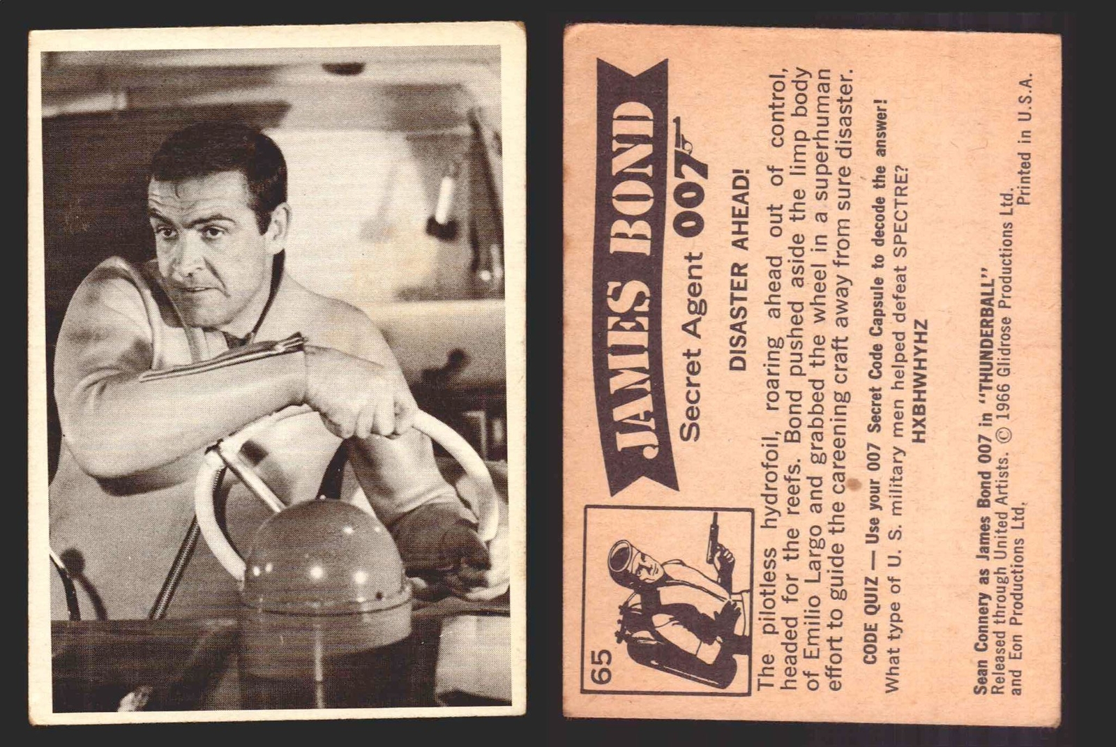 1966 James Bond 007 Thunderball Vintage Trading Cards You Pick Singles ...